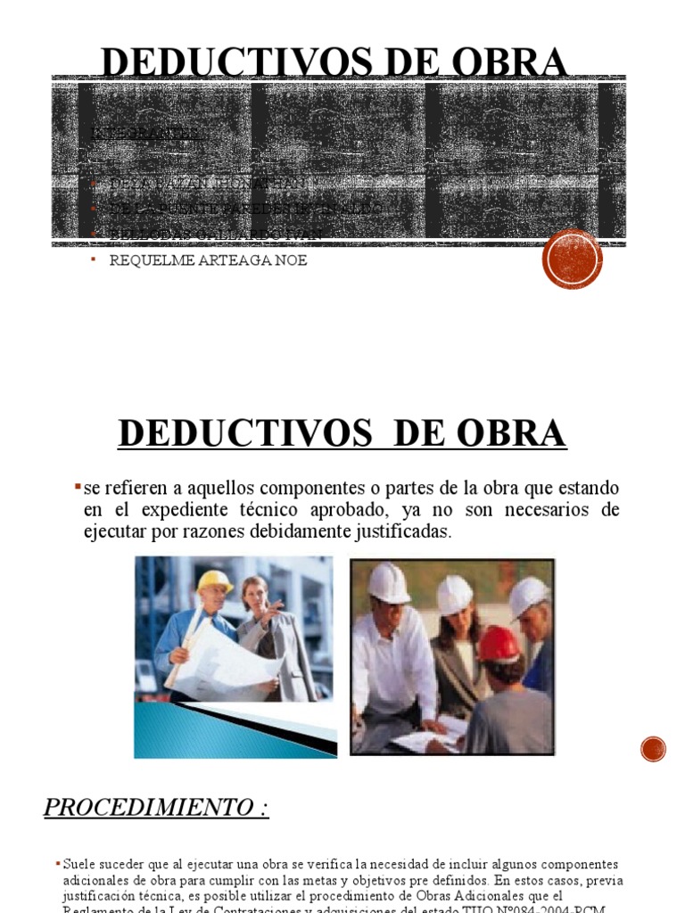 Deductivos de Obra | PDF | Presupuesto | Economias