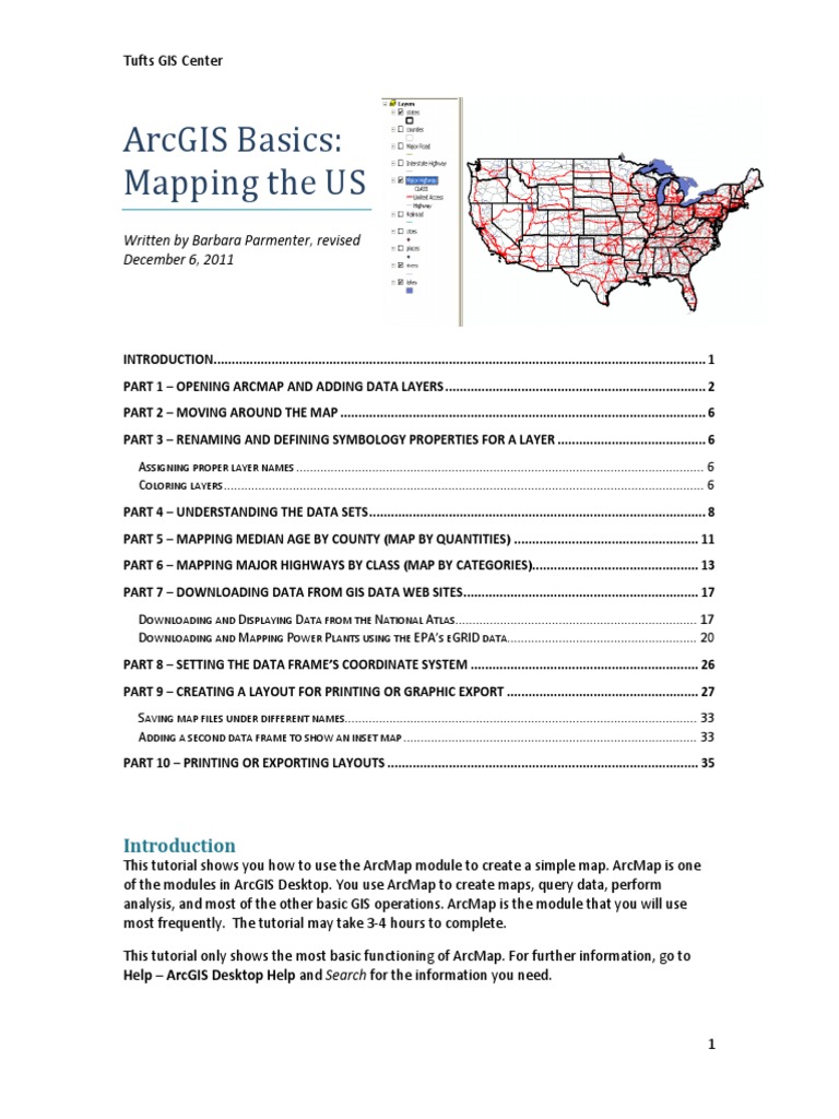 ArcGIS Basics US National Data | PDF | Arc Gis | Page Layout
