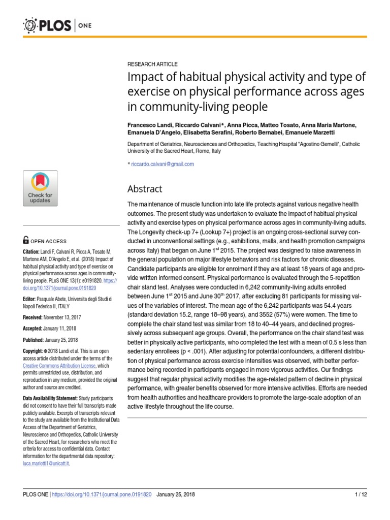Impact of Habitual Physical Activity and Type of Exercise On Physical ...