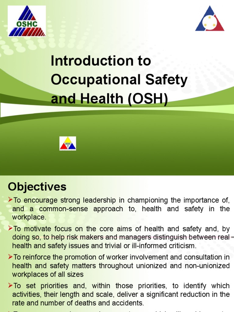 D.1.1-Introduction To Occupational Safety - Health | PDF | Occupational ...