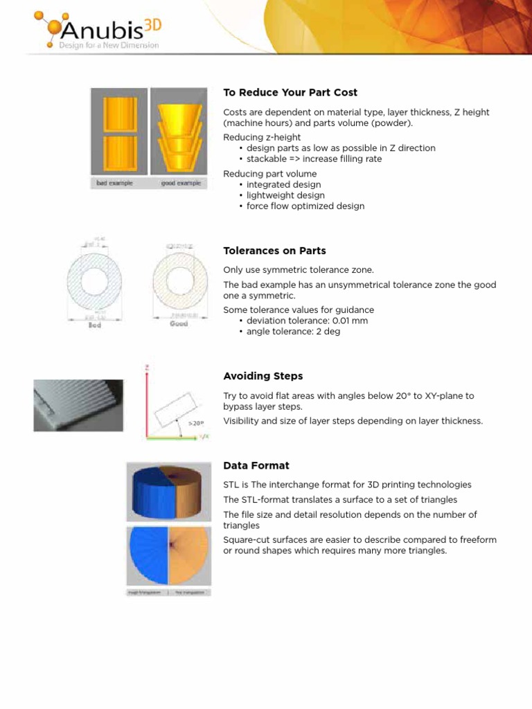Guidelines-3D Design | PDF | Engineering Tolerance | 3 D Printing