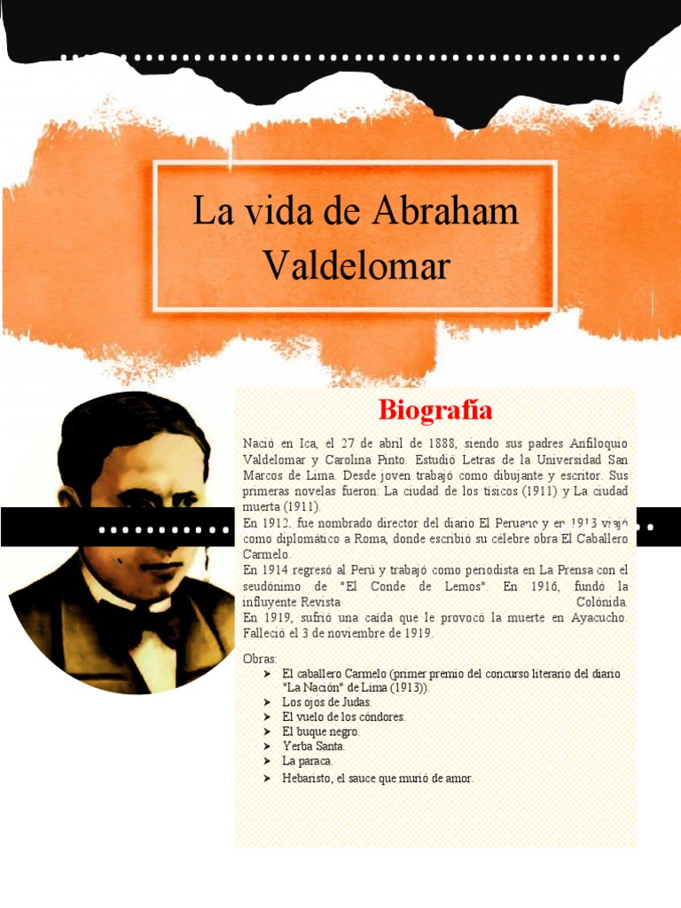 La Vida de Abraham Valdelomar | PDF | Historia | Clásicos