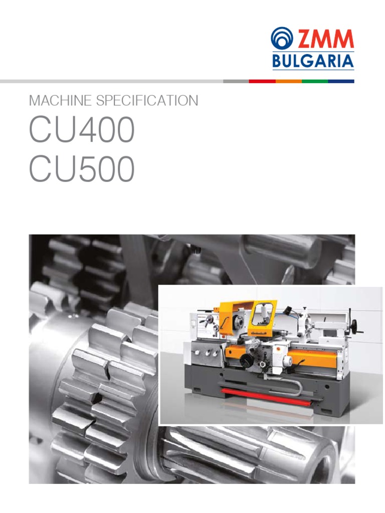 CU400 CU500: Machine Specification | PDF | Equipment | Woodworking