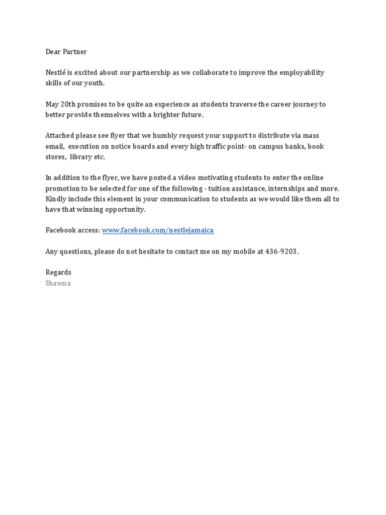 Dear Partner PDF | PDF | Business