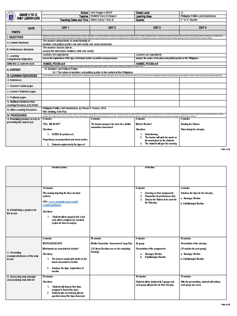 PPG Q2 Week CD - Elections and Political Parties in The Philippines ...