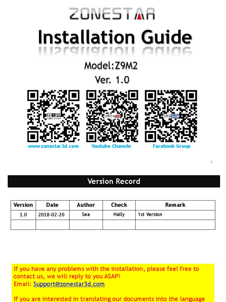 Installation Guide (Z9) V1.0 | PDF | Electric Motor | Power Supply