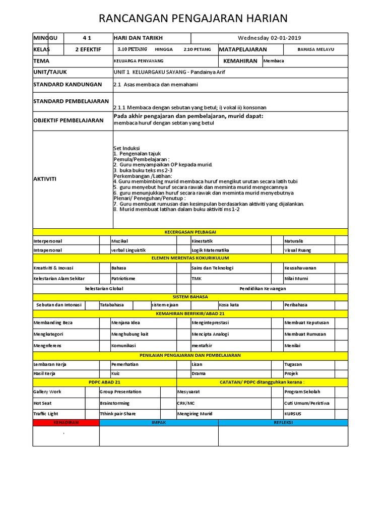 RPH BM T1 2019 | PDF