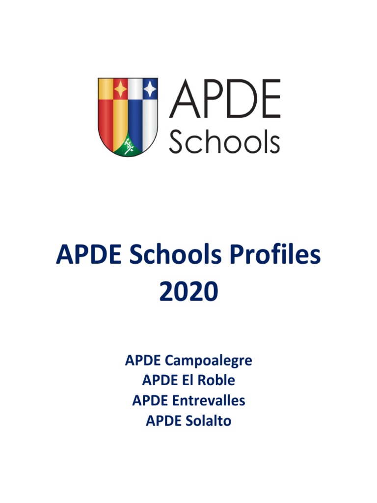 Apde Schools Profiles 2020 | PDF | Qualifications | Vocational Education