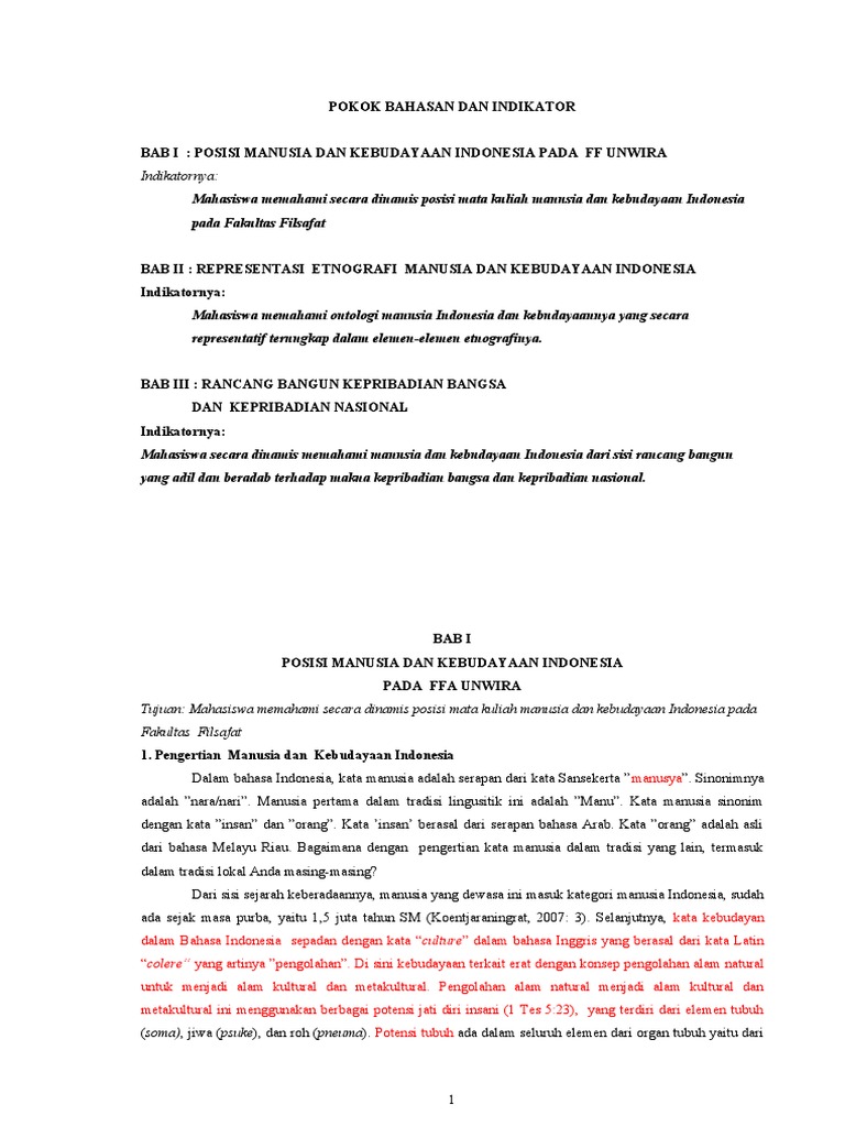 MK Man Dan Keb Indonesia 2014 | PDF