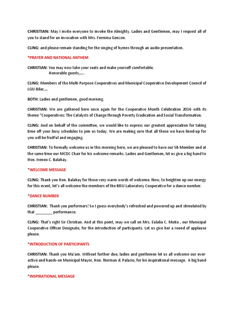 Christian:: Prayer and National Anthem | PDF