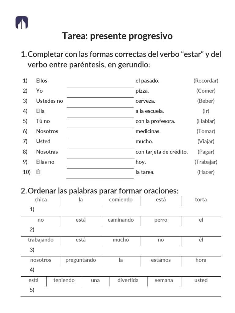 Present Progressive | PDF