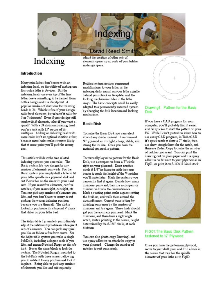 Indexing: Drawing1: Pattern For The Basic Disk | PDF | Machines ...