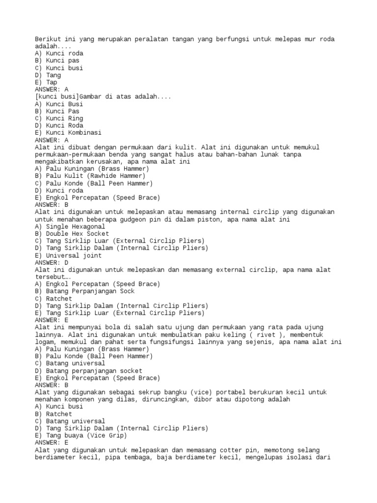 Soal-Soal-X PDTO-Default For X PDTO-20200921-1144 | PDF | Teknologi & Rekayasa
