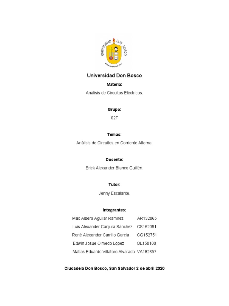 Universidad Don Bosco | PDF