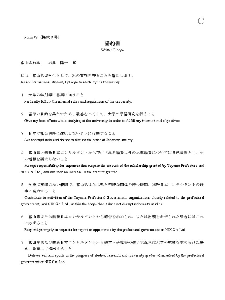 #3 Written Pledge | PDF