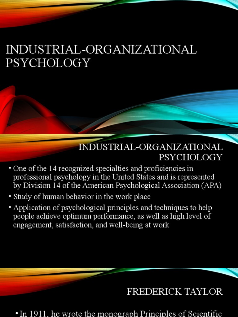 Industrial Organizational Psychology Combination | PDF | Industrial And ...