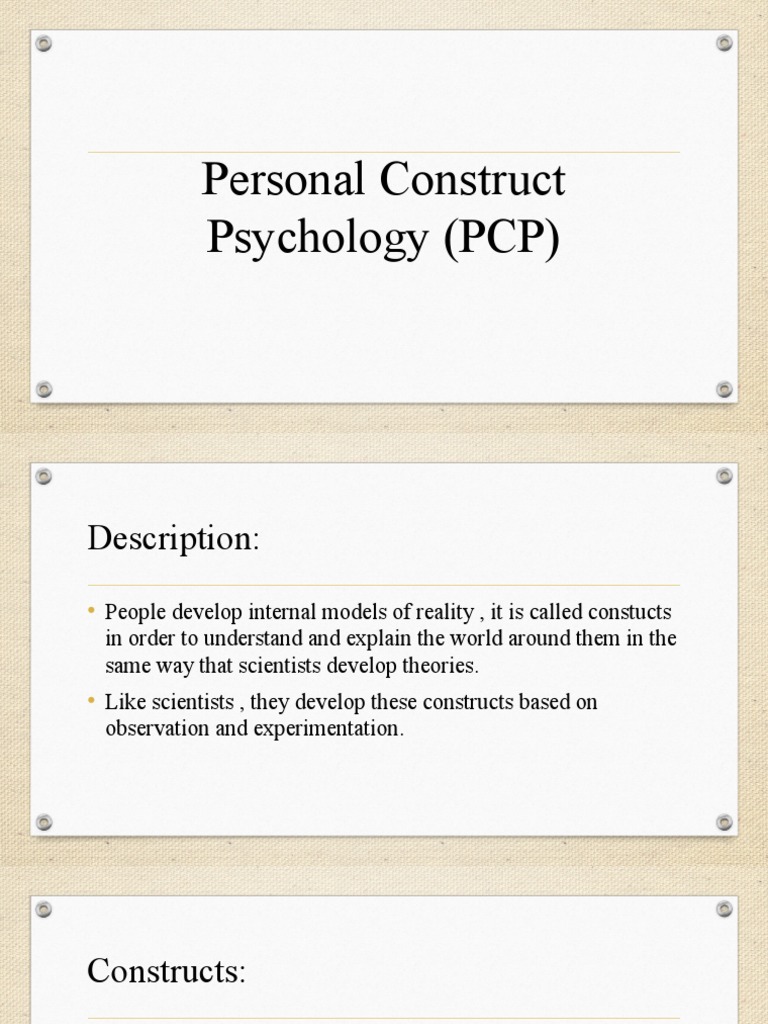 Personal Construct | PDF | Motivation | Motivational