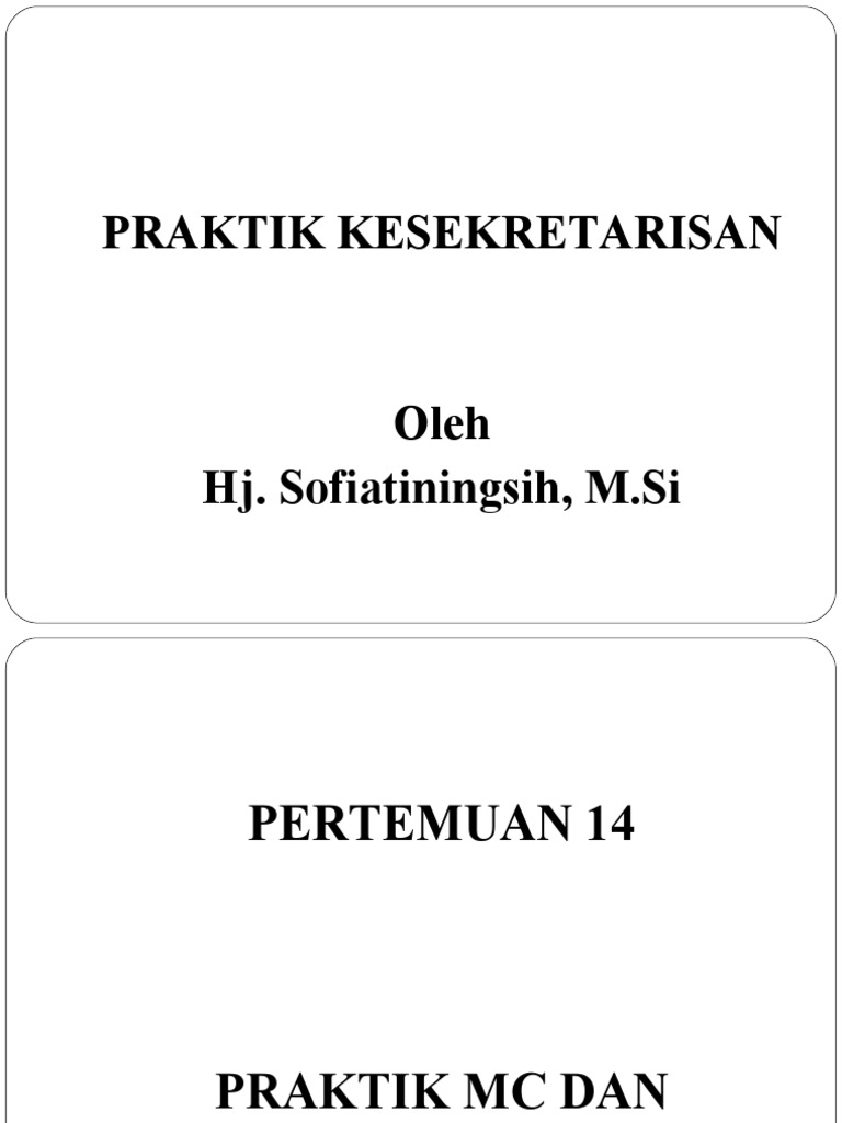 Modul 14 Materi PRKT MC Dan Protokoler | PDF