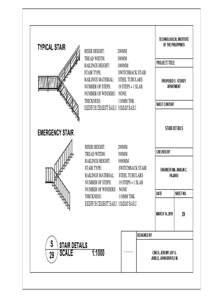Stair Details | PDF | Stairs | Transport Buildings And Structures