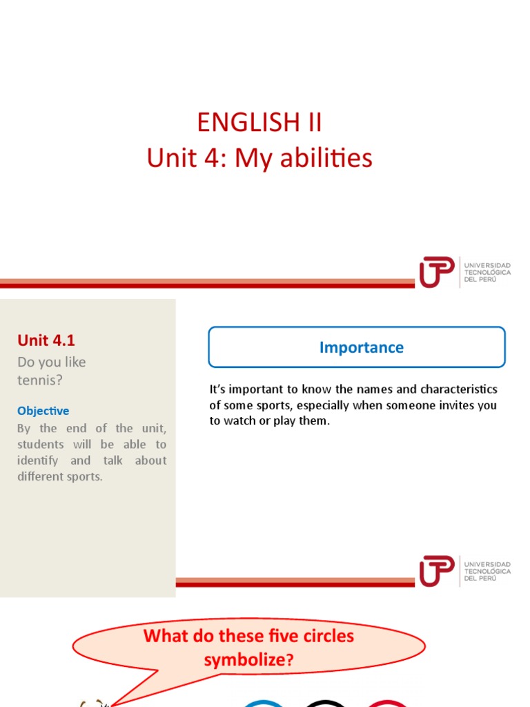English 2 Unit 4 (4.1) - 4 | PDF | Sports | Recreation