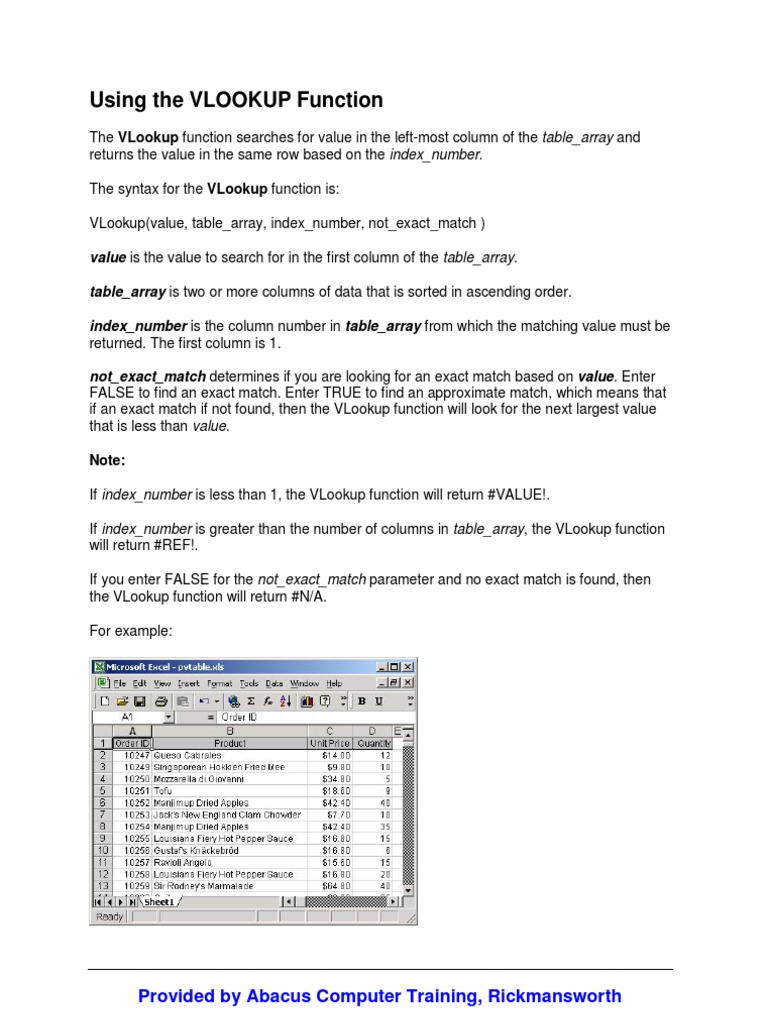 Mastering VLOOKUP in Excel Guide | PDF | Microsoft Excel | Spreadsheet