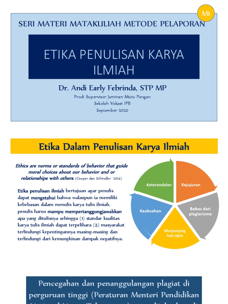 Etika Dalam Penulisan Karya Ilmiah PDF | PDF