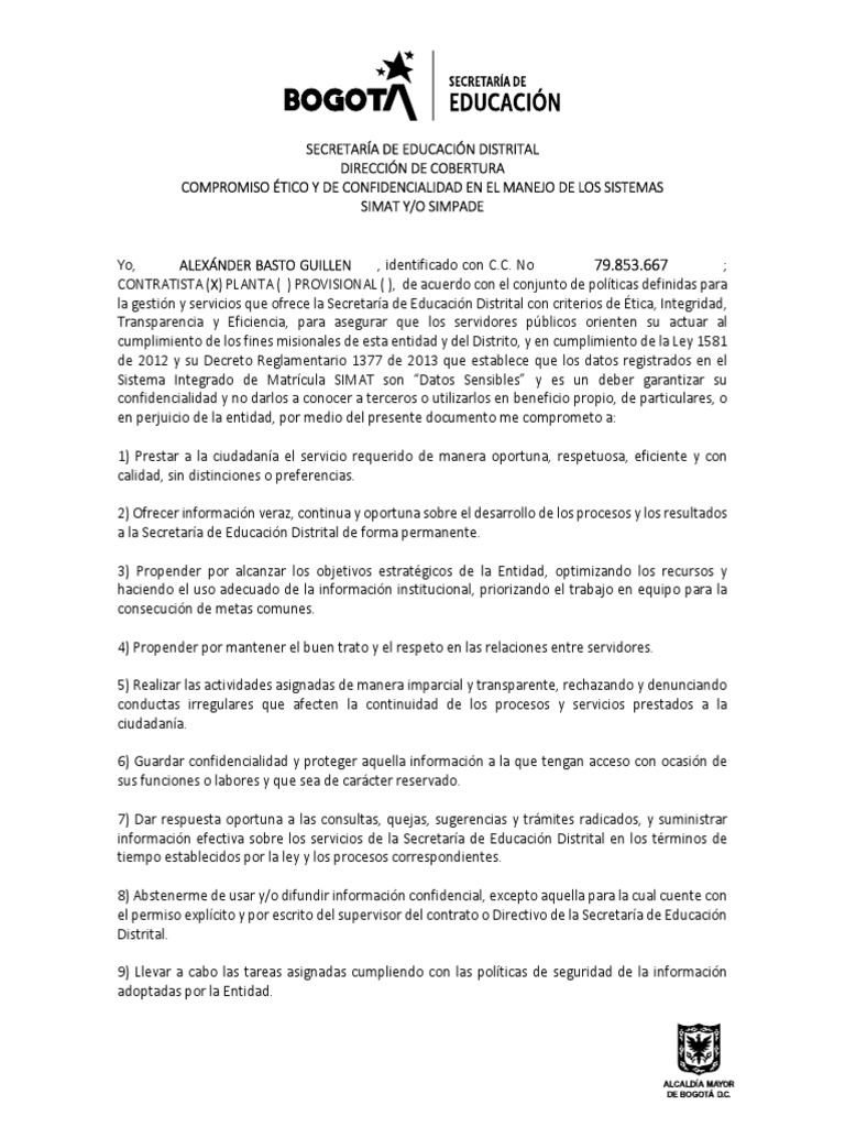 Formato SIMAT PDF | PDF | Usuario (informática) | Seguridad de información