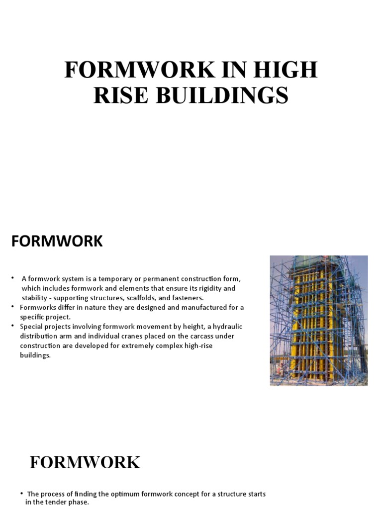 Formwork in High Rise Buildings | PDF | Concrete | Structural Engineering