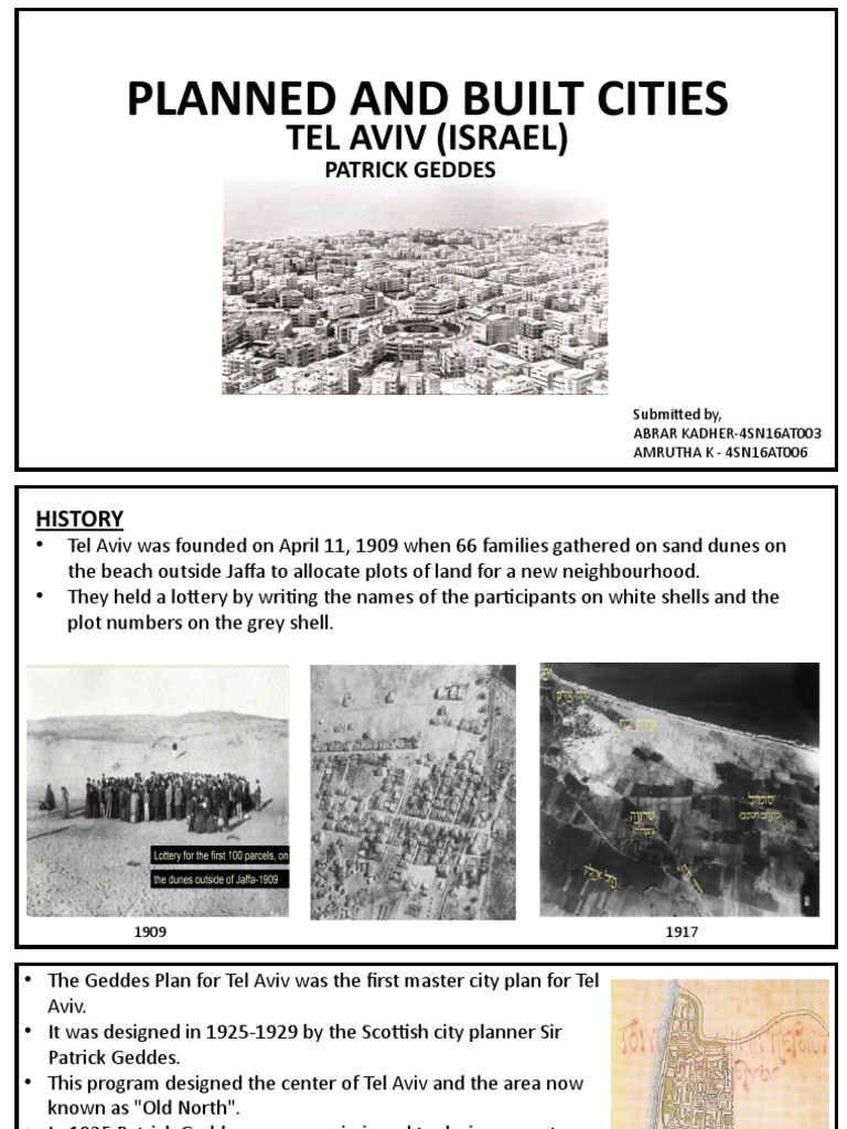 Planned and Built Cities: Tel Aviv (Israel) | PDF | Tel Aviv | Urban ...