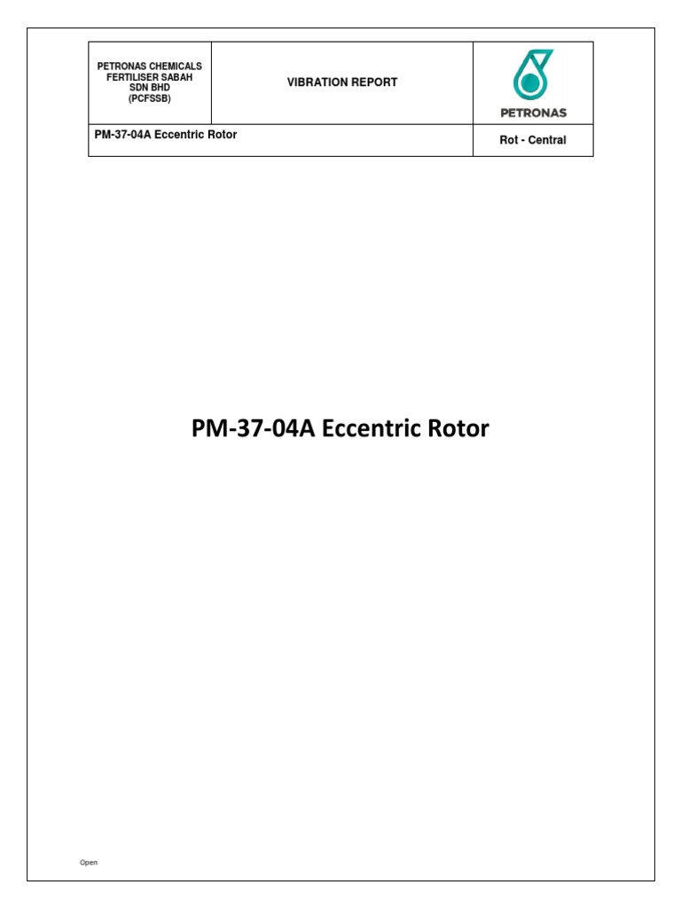 Vibration Report - 20200929 - PM-37-04A Eccentric Rotor | PDF ...