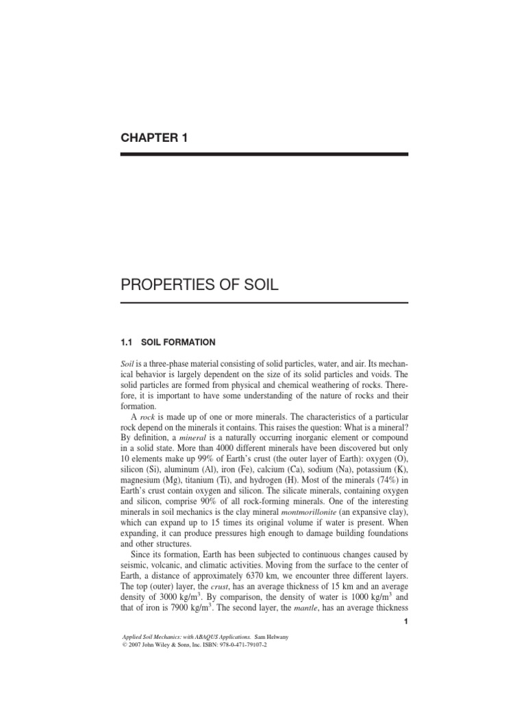 Properties of Soil | PDF | Rock (Geology) | Earth Sciences