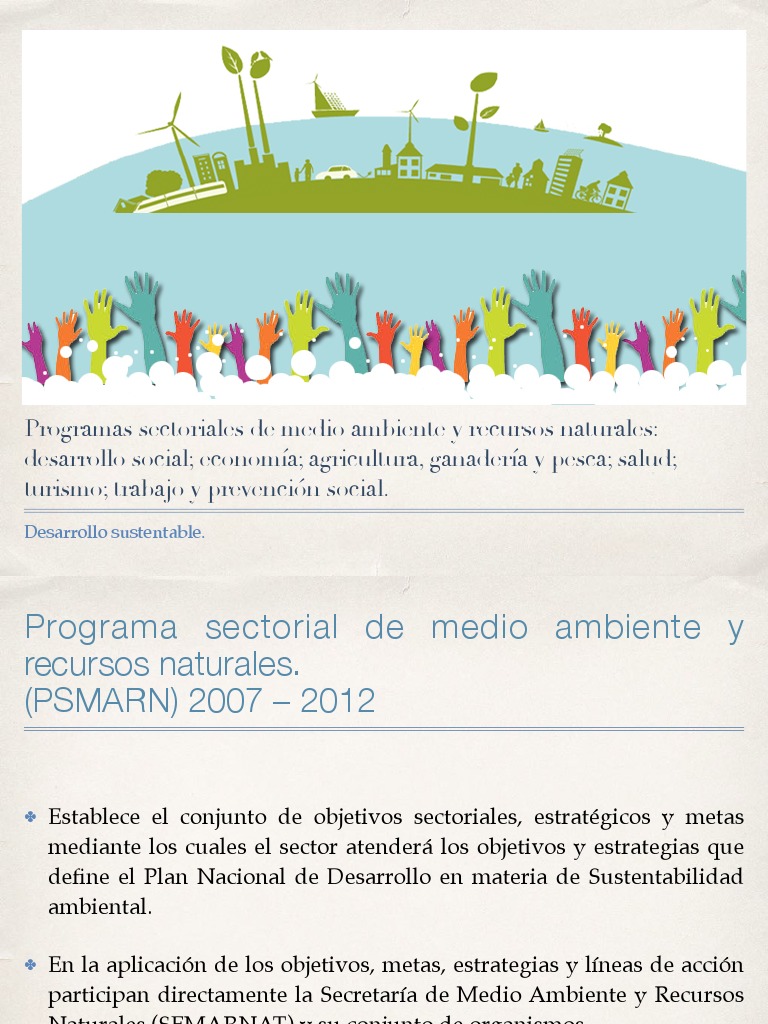 Programas Sectoriales Del Medio Ambiente | PDF | Entorno natural | Agricultura