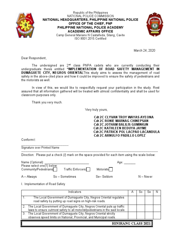 Revised Instrument | PDF | Road | Traffic