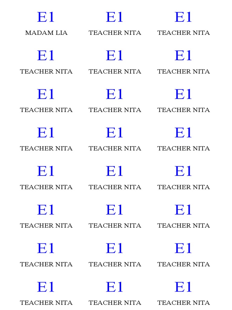 EXERCISE BOOK LABEL English 1 Size Kod 1011 25 X 38 MM | PDF