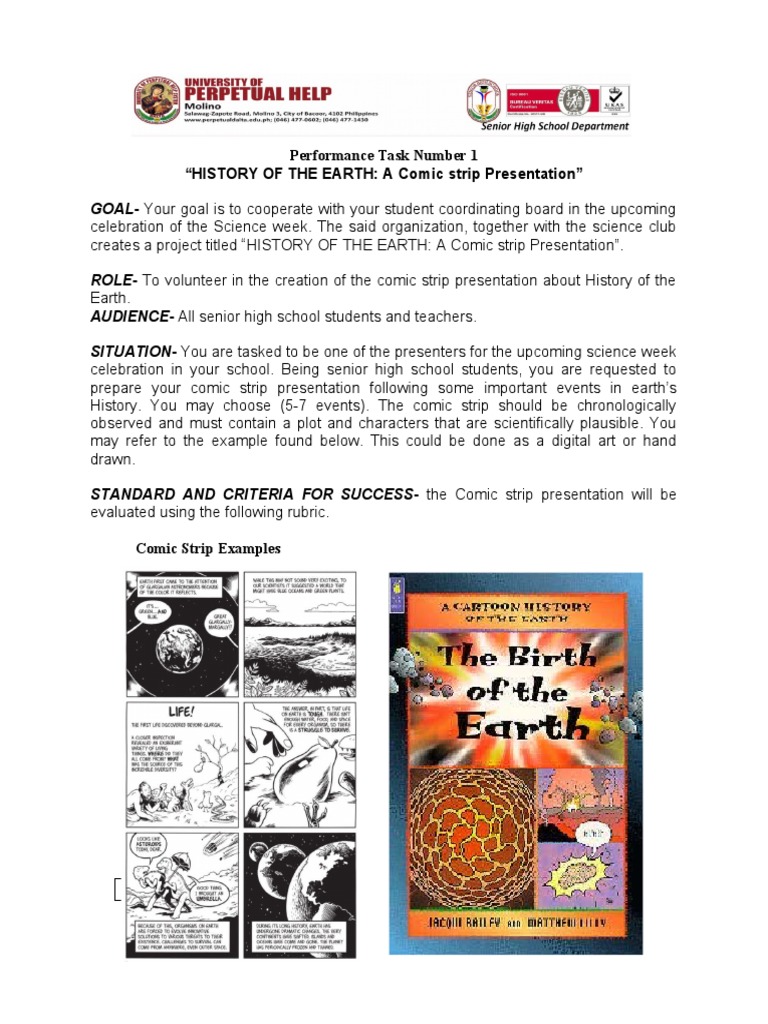 Performance Task 01 - History of The Earth | PDF | Rubric (Academic ...