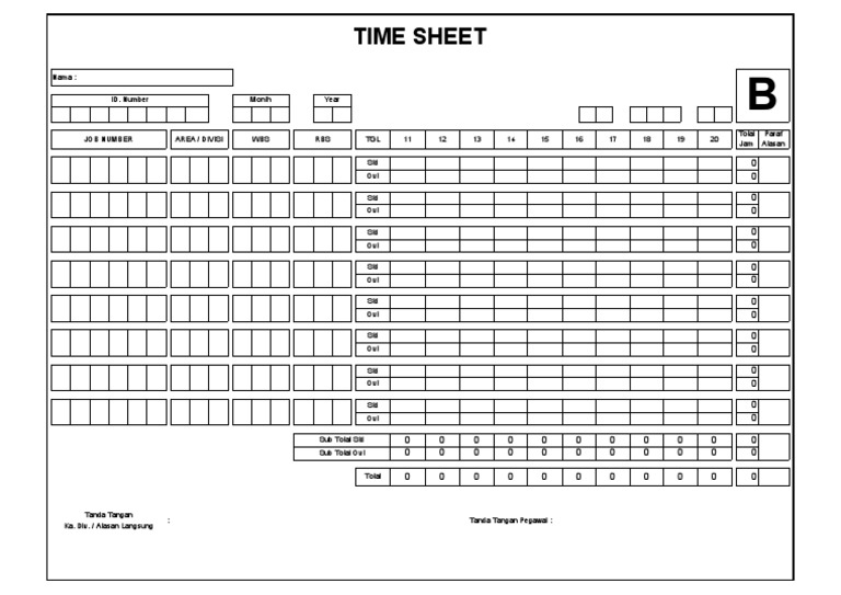 Time Sheet | PDF
