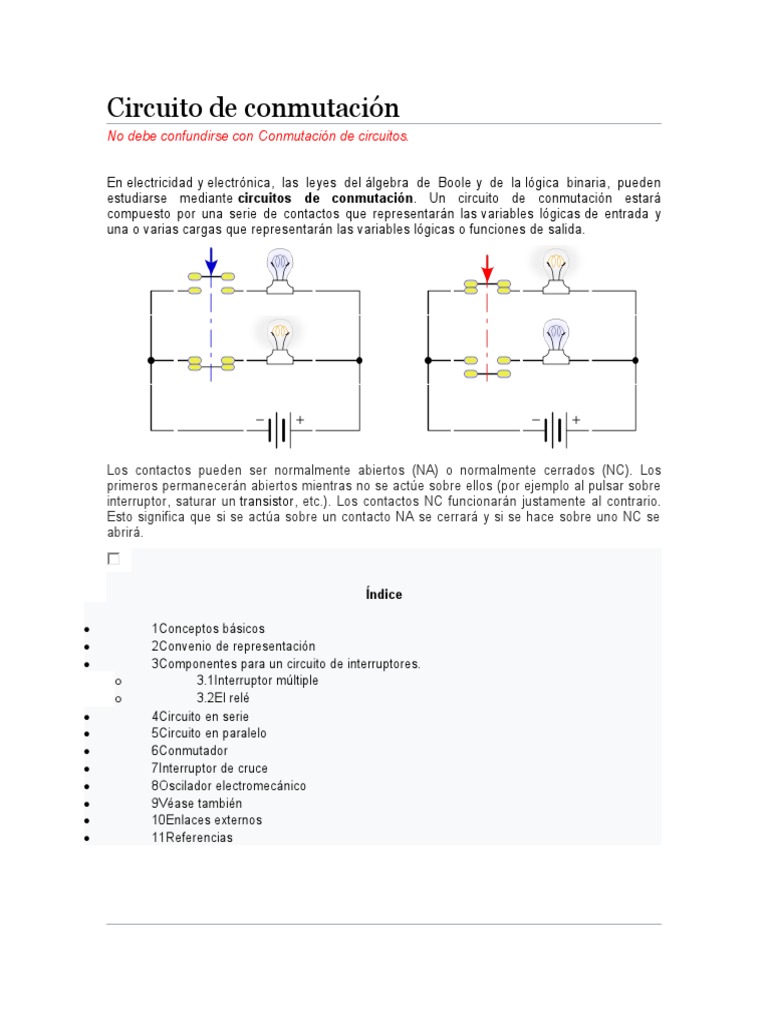 Circuito de Conmutación | PDF | Relé | Electromagnetismo