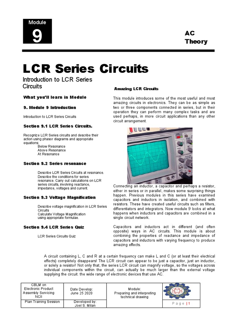 LCR Series Circuits: AC Theory | Download Free PDF | Electrical Impedance | Electrical Network