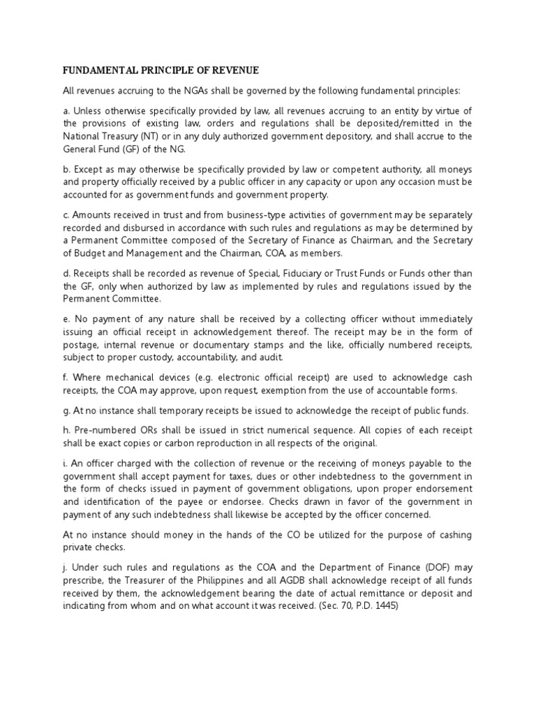 Principles of Revenue Management in Government | PDF | Revenue | Income