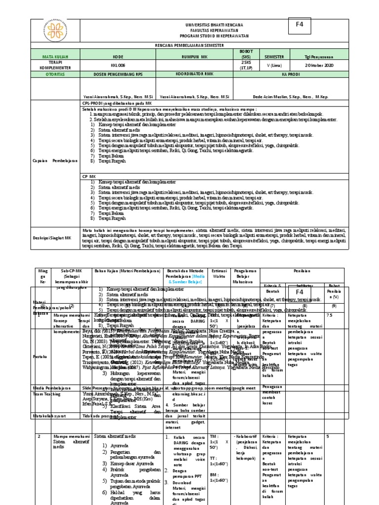 RPS Terapi Komplementer | PDF
