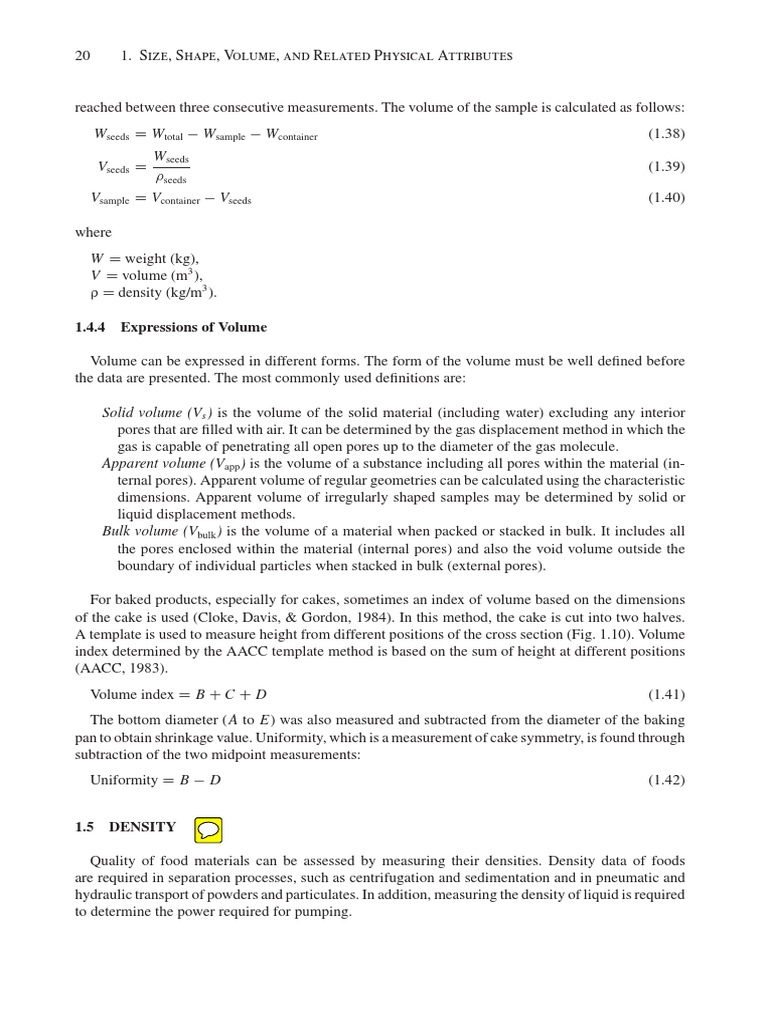 1.4.4 Expressions of Volume: Seeds Total Sample Container Seeds Seeds ...