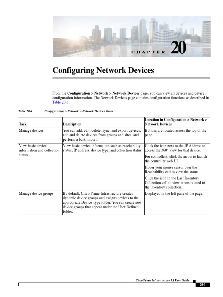 Configuring Network Devices: Table 20-1 | PDF | Icon (Computing ...
