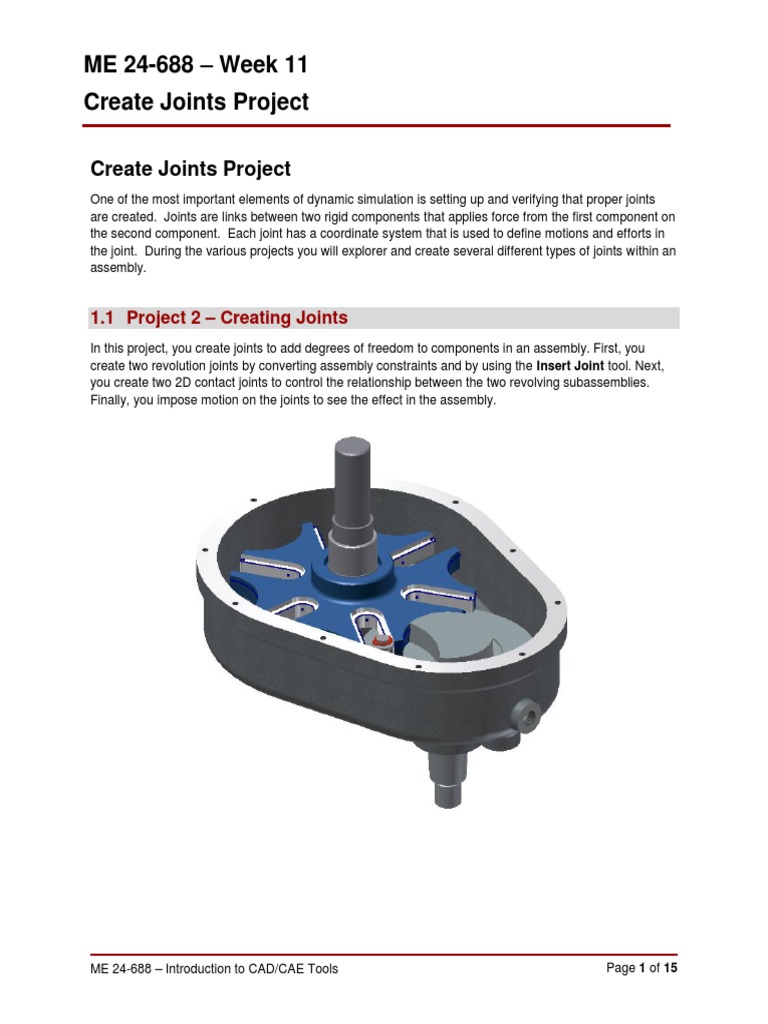 Create Joints in CAD/CAE Simulation | PDF | Simulation | Computer Aided ...