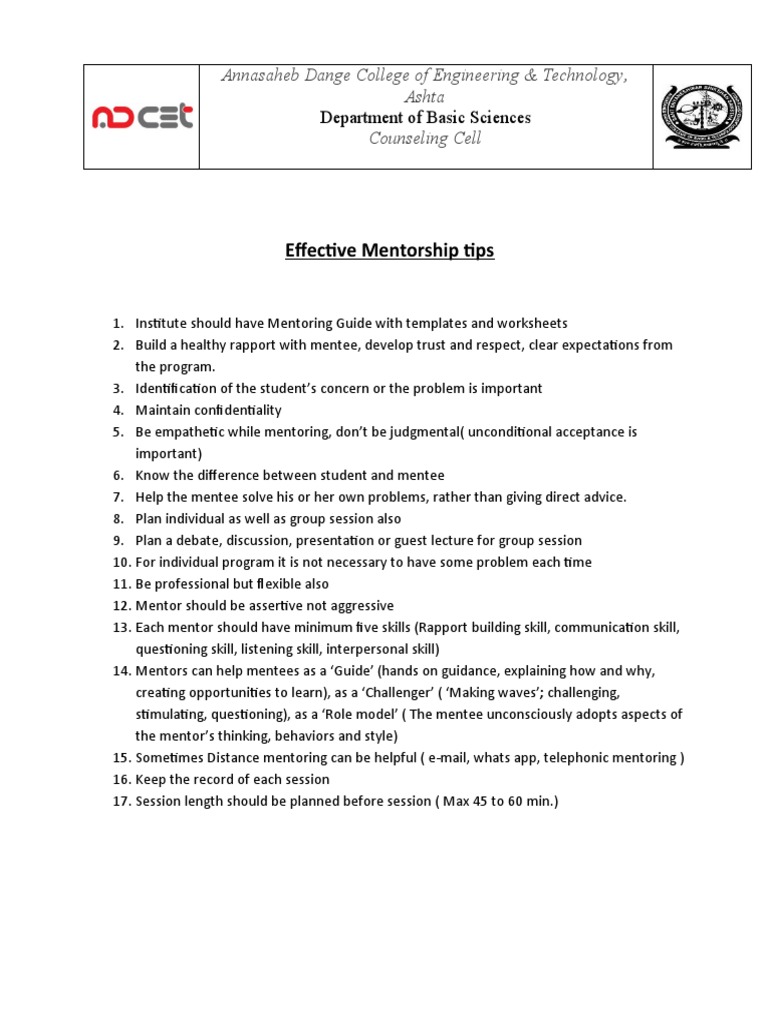 Effective Mentorship Tips | PDF