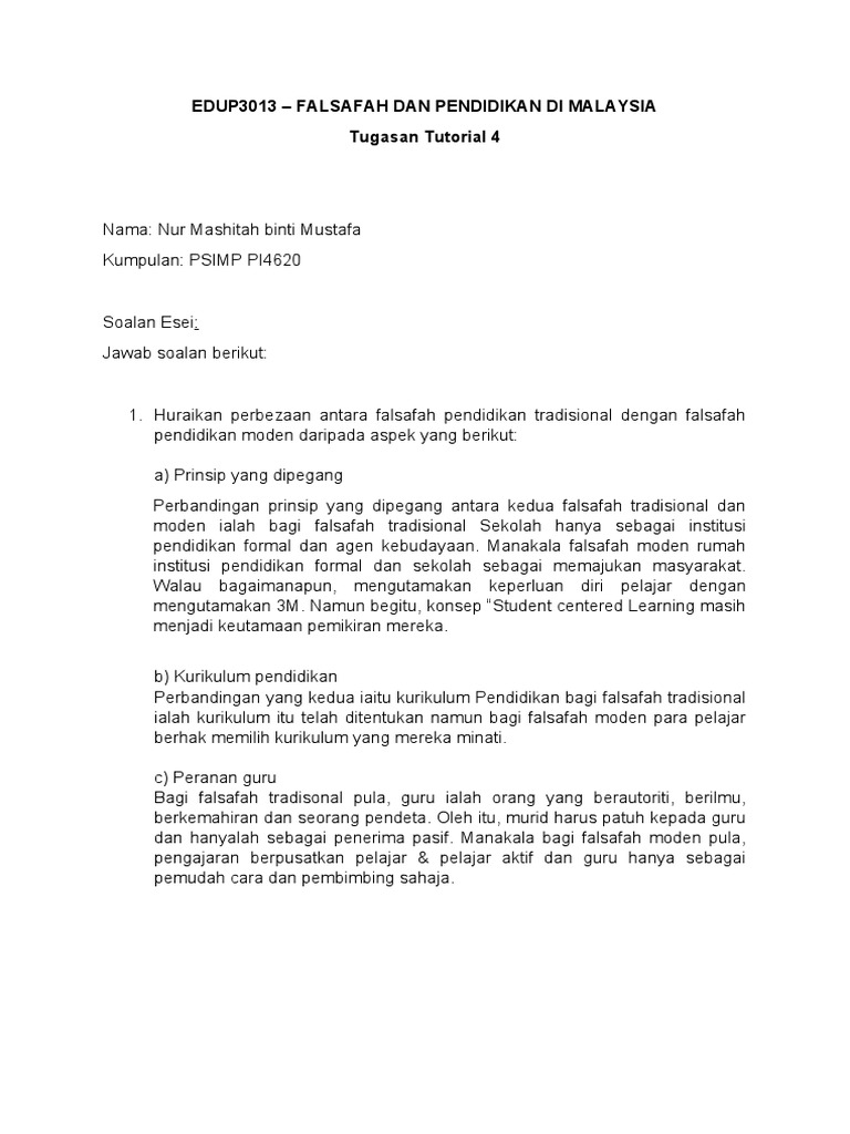 Tugasan Tutorial 4 | PDF