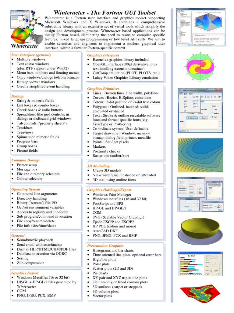 Interacter - The Fortran GUI Toolset: User Interface (General) Graphics Interfaces | PDF ...