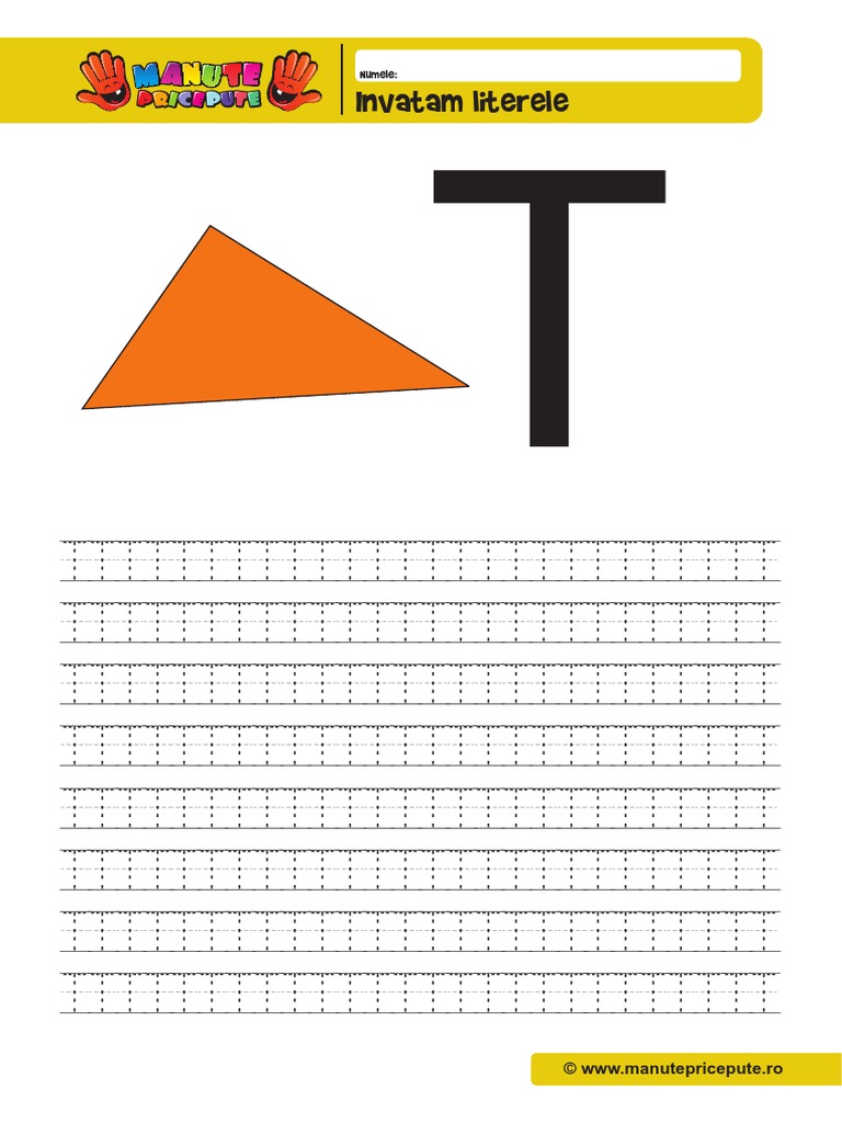 T 001 Litere de Tipar PDF | PDF