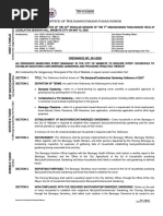 Sample Brgy Ordinance On HAPAG | PDF | Government | Justice