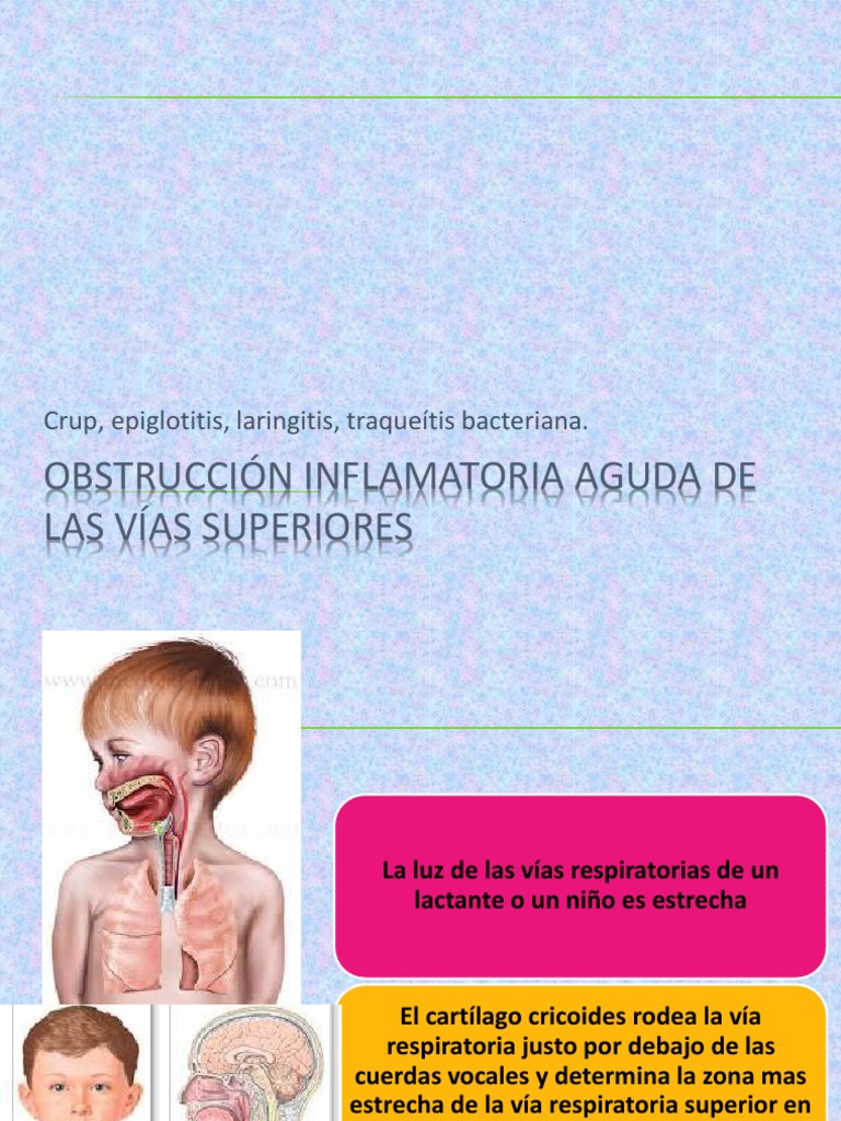 Crup, Epiglotitis, Laringitis, Traqueitis Bacteriana | PDF ...