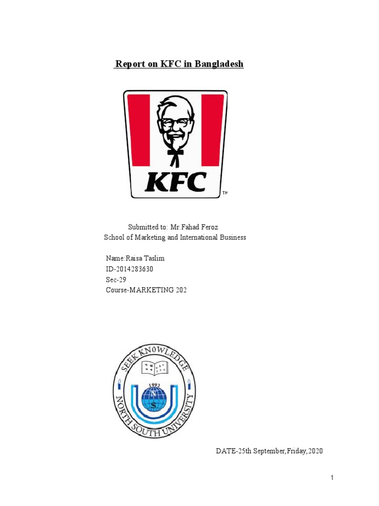 Report On KFC in Bangladesh | PDF | Pricing | Prices